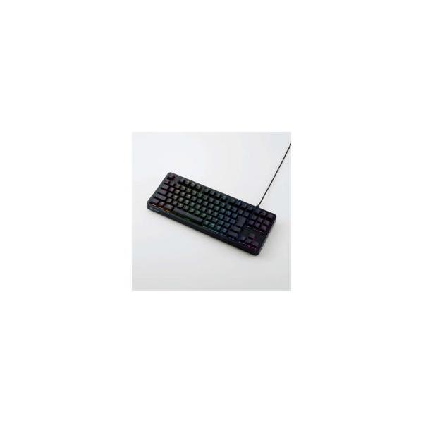ELECOM V custom TK-VK310SBK 銀軸 ブラック /ゲーミングキーボード/有線/着脱式/メカニカル/ネオクラッチキーキャップ/テンキーレス/スピードリニア/RGB/※ご注文手続き後、当店より発送予定日または取寄商品の在...
