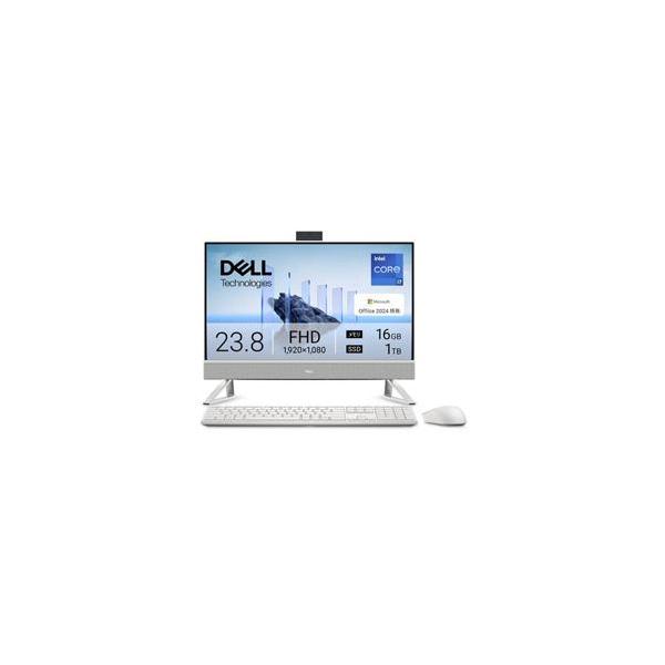 Dell 24 AD67-FNWHB パールホワイト 23.8インチ Core i7 16GB メモリ 1TB SSD Office H&amp;B2024 Win11 Home デル 一体型デスクトップパソコン※ご注文手続き後、当店より発...