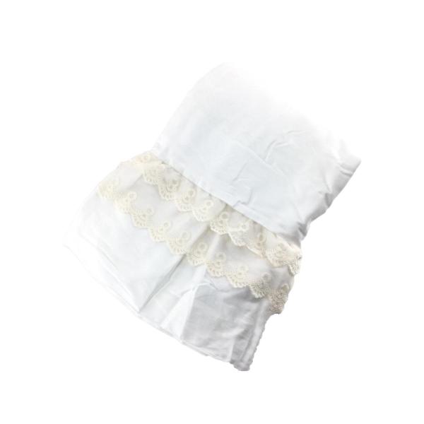 艶やかで上質感のある綿サテン生地を、浮き出るようなダマスク柄とレースで彩った高級感のある寝具です。たっぷりのフリルで、クラシックエレガントなテイストが際立ちます。色：ホワイト品質：綿100%サイズ：ダブル 幅190x210cm（小売店在庫品...