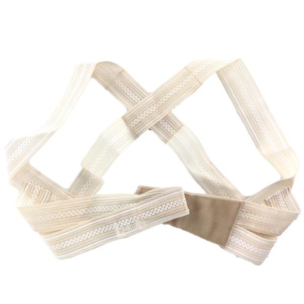 たすき掛け構造で背中を支えるように姿勢をサポートする伸縮性の高い素材で、ソフトに引き締めるサポーターです。薄くて軽いのできゅうくつ感が少なく、くい込みにくく痛くなりにくいので毎日のサポートに最適です。着用する事で美しい姿勢への意識づけを促し...