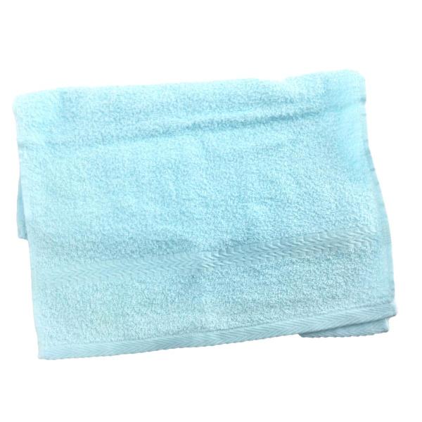 薄手がうれしいあざやかなフェイスタオルです。日本製です。＜洗濯方法＞洗濯機ＯＫ　ネット使用色：ミントブルー品質：綿100％サイズ：約）34×85cm（メーカーパッケージを入れ替えた商品）のためアウトレット品です。