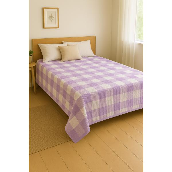 2色使いでフラットになり過ぎない、綿100% 格子織りデザインのマルチカバー。 ベットカバーとしてだけではなく、べたつかない肌触りはソファカバーにもオススメ◎ マルチカバーとして幅広くお使いいただけます。 ※素材の特性によりサイズが若干異な...