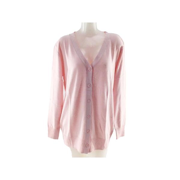 やさしい肌触りのカーディガンです。年中着まわせて、お手入れ簡単！ロング丈なのでヒップをカバーしてくれます。洗濯機OK綿混12ゲージ色：ピンク品質：本体：綿50%、アクリル50%リブ部分：綿49%、アクリル49%、ナイロン1%、ポリウレタン1...