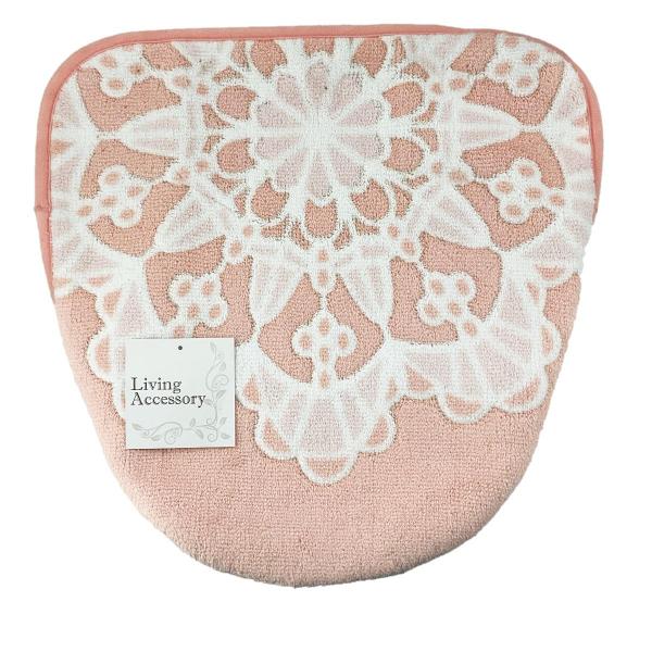 温水洗浄便座・暖房便座タイプ専用のトイレ蓋カバーです。柔らかく、しっかりとした素材で蓋を優しくカバー。シンプルながらも洗練された色合いは、さまざまなインテリアに自然に溶け込みます。CG382　レースペーパー柄 センコー株式会社色：ピンク品質...
