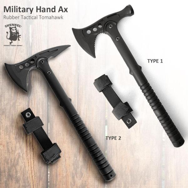 SHENKEL シェンケル  TPR製 ダミー ハンドアックス (BK) ウォーファイター TYPE1/TYPE2 ホルダー付き ラバー 戦闘斧 アックス ミリタリー サバゲー サバイバルゲーム ドレスアップパーツサバゲーの近接戦闘に、また...
