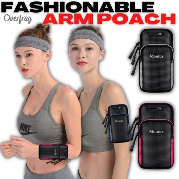 ファッショナブル アームポーチ 大容量 ランニング ポーチ ナイロン シンプル 縦型 2層 防水 撥水 速乾燥 衝撃吸収 イヤホン穴付 携帯ポーチ iphone スマホポーチ ベルト 調整可能 サイクリング ハイキング 旅行 山登り アウト...