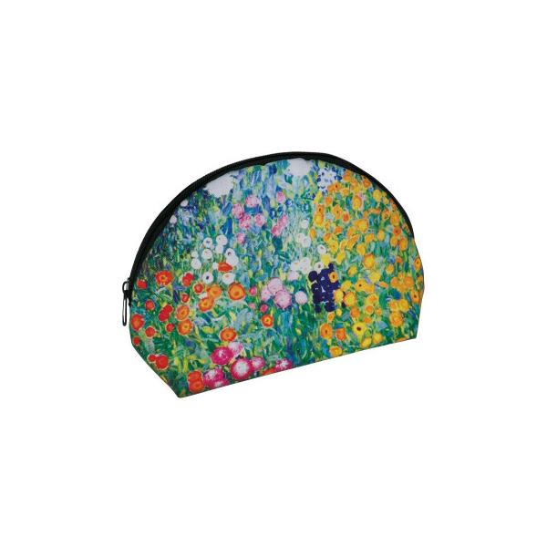 大きめサイズのマルチポーチは、コスメや衛生用品などをたっぷり収納!名画が引き立つ厚手のマット調ポリエステルを使用。裏地との間にはクッションが入っており、内容物を衝撃から守ります。