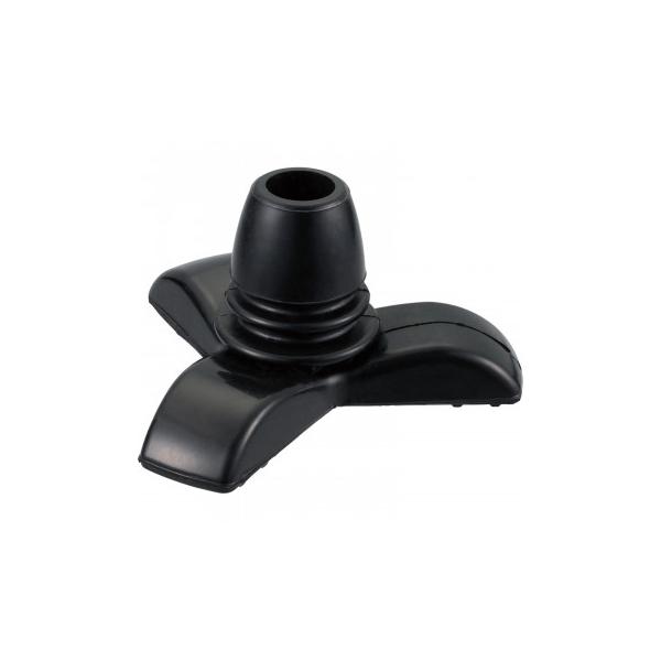 地面との接触面積が増えることにより、より安定的に杖を使うことができます。また杖も倒れず、自立することが可能なので、収納の時に便利です。