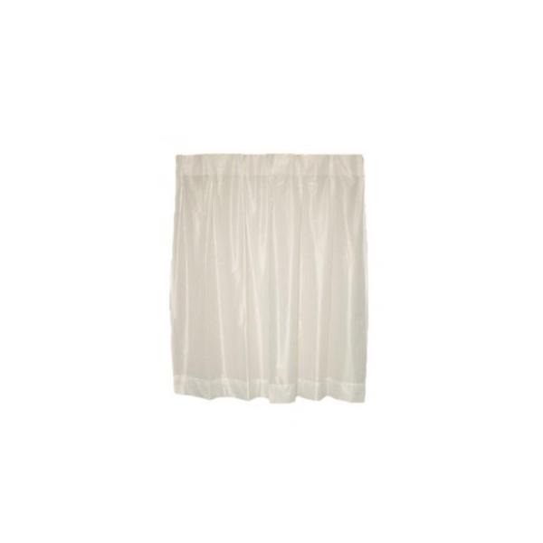 洗えるレースカーテンです。フックの位置を調整できるアジャスターフックがあらかじめレースカーテンに取りつけられています。