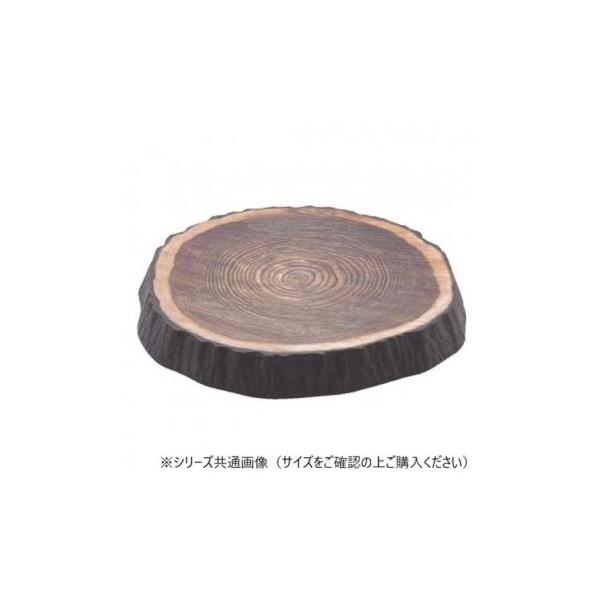 本物の木の年輪のような盛台です。