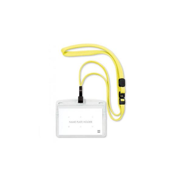安全装置・長さ調整付。フック式。ポケットに差し込めます。名札が裏返らず常に正面を向きます。