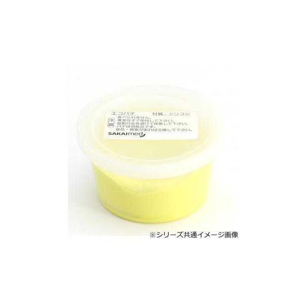 手掌、手関節のリハビリで使用できる粘土状の素材。乾きにくく、誤って口に含んでも害がない特徴。