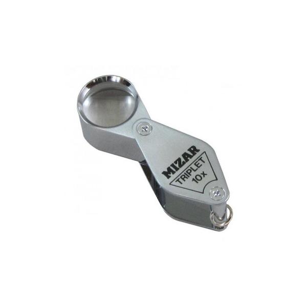 ニュートラルな色調再現性で視界もフラットなルーペです。トリプレットとは、設計が難しい3枚貼り合わせのレンズです。10倍程度までなら殆ど完璧な収差補正ができますので宝石の鑑定向きです。