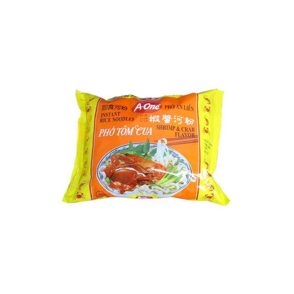 ベトナムの国民食であるフォーはお米から作られた平麺でのどごしの良さが特長です。米麺はノンフライ、スープはエビとカニのさっぱりとした旨みのある海鮮味。
