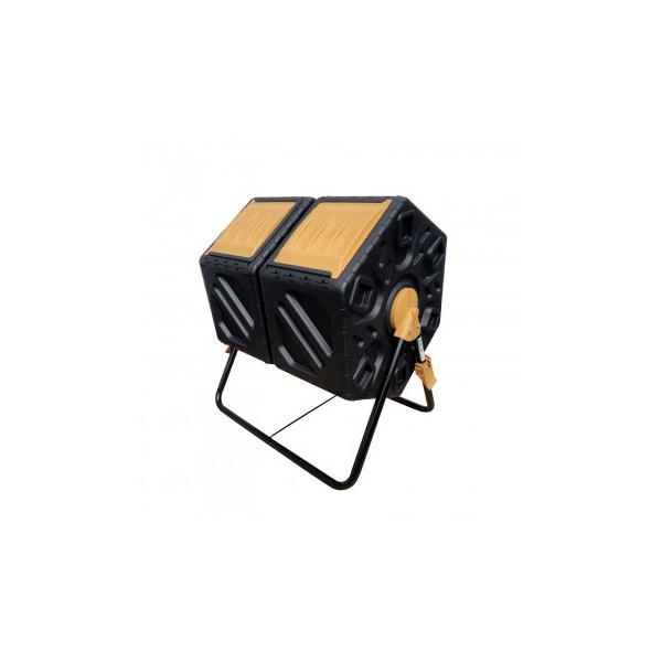 生ゴミを毎日投入、ゴミ出し焼却の手間が減ります。できた堆肥は家庭菜園・園芸に利用できます。360度回転。生ゴミをしっかり撹拌すると良質な堆肥ができます。