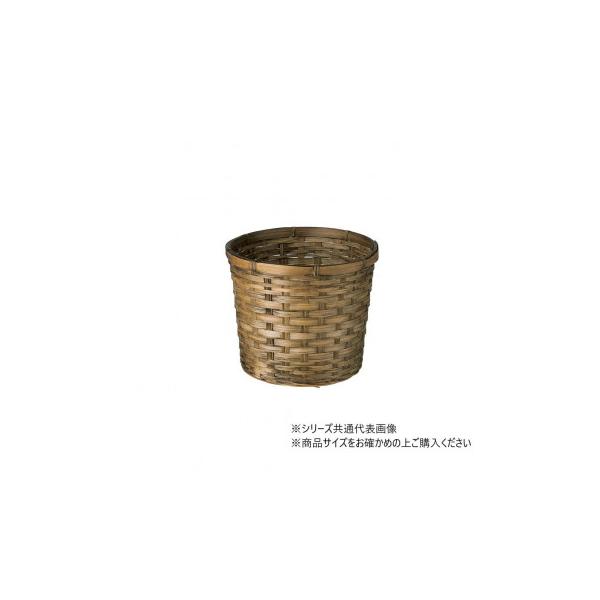 背の高い植物にぴったりのけんがい鉢です。同じ竹素材でも、編み方を変えることで、違った雰囲気が出るのも面白いです。