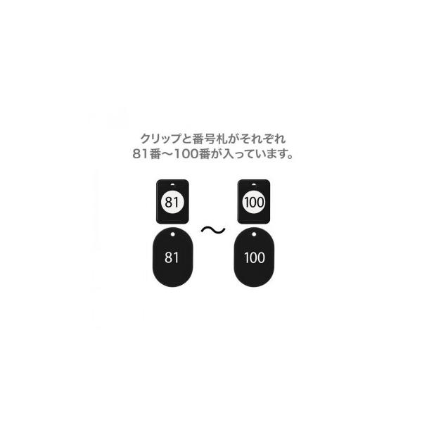 クリップ+番号札。20番単位で購入できます。