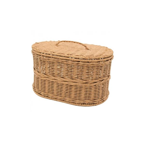 消耗品やトイレットペーパーなど、見せない収納にお使いいただけます。蓋も付いているため、便利です。水洗いが可能なので、いつでも清潔。