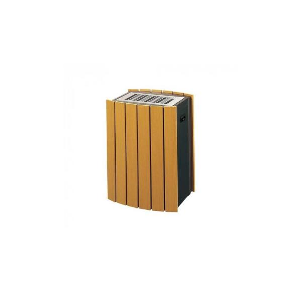 再生樹脂を使用して環境に配慮した灰皿です。木目調の樹脂がやさしいアールラインで雰囲気を演出します。