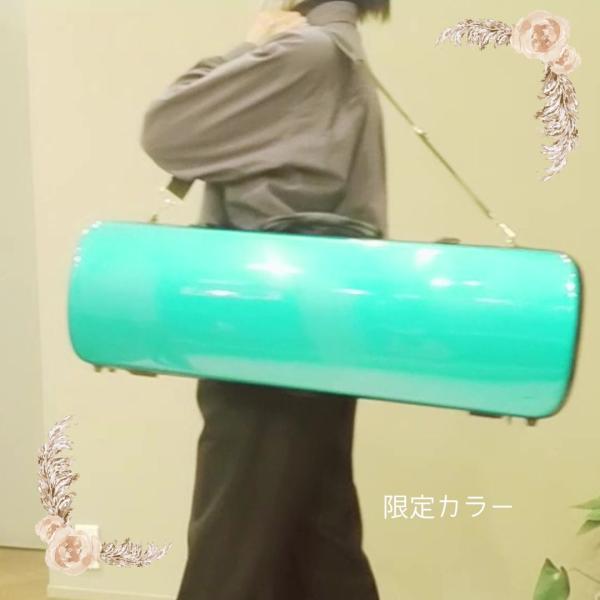 バイオリンケースおすすめ　防水きれいなペパーミント・グリーン色。グラスファイバー製。人気の角型 4/4サイズ用本革の持ち手。持ちやすく、長時間持っても疲れにくい。内装はワインレッドの高級ベルベットタッチ。バイオリン独特の美しいフォルムを保護...