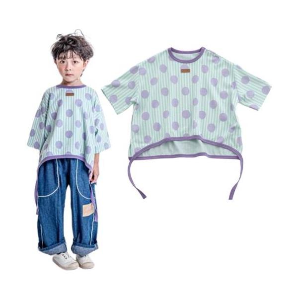 オリジナルジャガード“candy stripe”を使用したトップス。 ワイドにとられたゆったりシルエットや、垂れ下がったバインダーがポイントになっています。S(90cm-105cm)/M(105cm-120cm)/L(120-135cm)/...