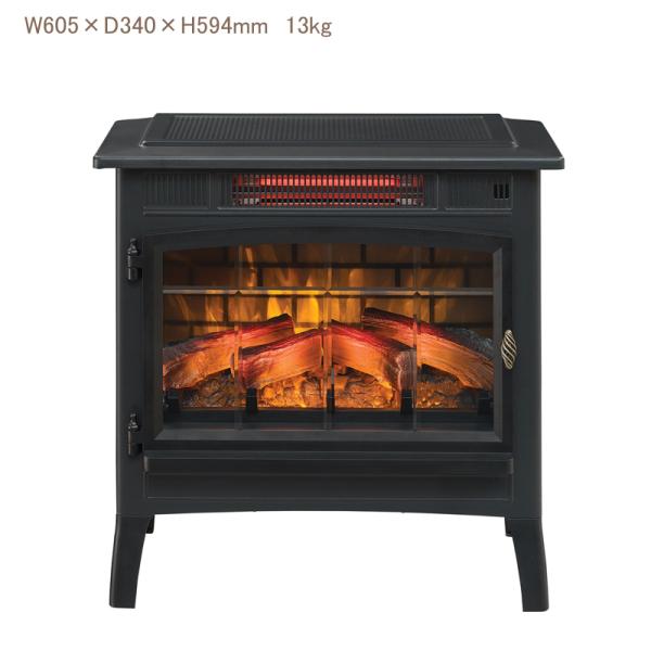 LED電球の光で作り出す炎が、本物そっくりに揺らめきます。遠赤外線ヒーターは、通常より能力の高い（当社製品比）暖房機能付きです。火を使わないため、マンションや小さなお子様のいるご家庭でも、安心して気軽に設置していただくことが出来ます。温風な...