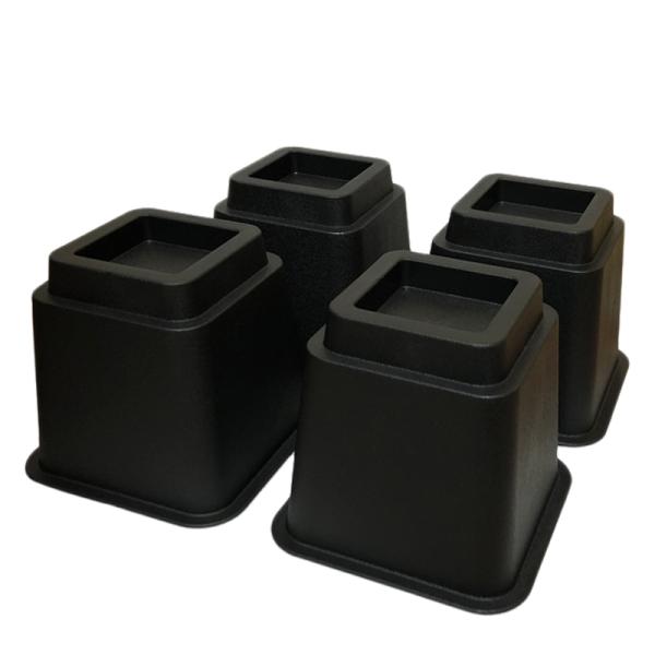 テーブル・ベッド 高さ調節が簡単にできる 継ぎ脚 ベッドの高さをあげる足 大サイズ 4個セット 高さを上げる 高さ調節脚【耐荷重:500kｇ】[アゲルン]【商品説明】ベッドやいす、こたつなどの足の高さがラクラク調節できます。ベットの高さを上...