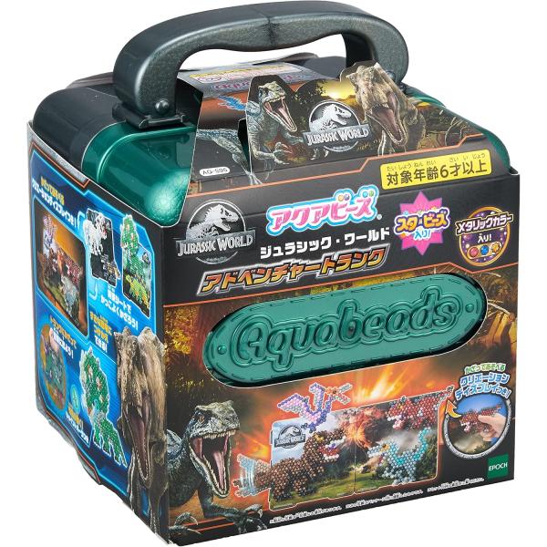 恐竜 アクアビーズ キャラクター ビーズセット 【 ジュラシック・ワールド アドベンチャートランク 】 AQ-S95 エポック社 6歳以上　夏休み自由研究　男の子 誕生日 プレゼント＼恐竜の世界を自分の手で作れる！／アクアビーズ ジュラシッ...
