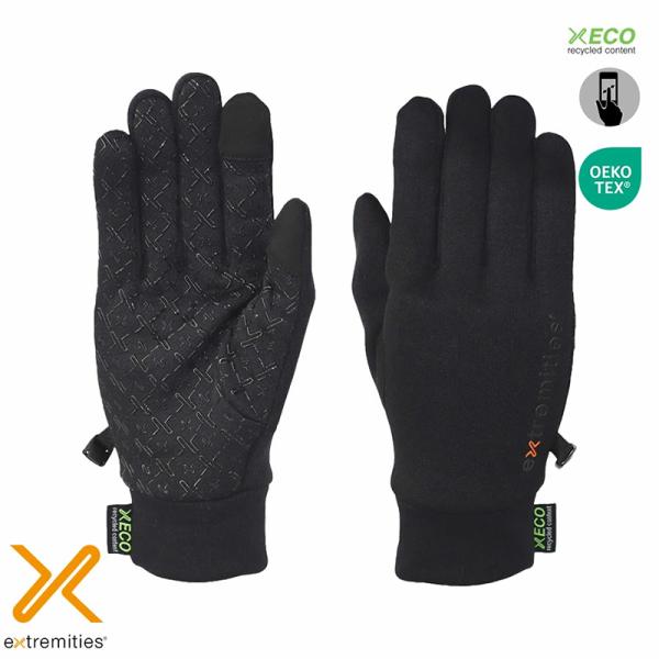 カラー／ブラック(BK)サイズ／S、M、L重量／52g素材／シェル：リサイクルポリエステル93%、スパンデックス7%生産国：中国製手のひらはシリコングリップで滑りにくく、暖かく耐久性のあるストレッチサーマルグローブ。●ストレッチ●シリコング...