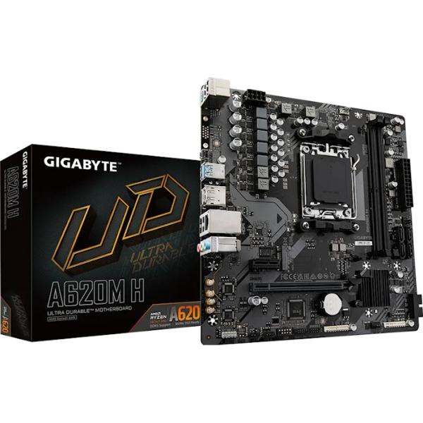 新品・未開封 GIGABYTE (ギガバイト)  A620M H (rev. 1.0) Socket AM5対応 AMD A620 チップセット搭載MicroATXマザーボードチップセット:AMD A620ソケット:Socket AM5対応...