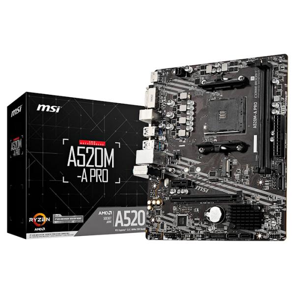 新品・未開封 MSI マザーボード A520M-A PRO Ryzen 5000シリーズ AM4対応 Micro ATX AMD A520搭載 MB5136主なスペックと特徴チップセット: AMD A520対応ソケット: Socket AM...
