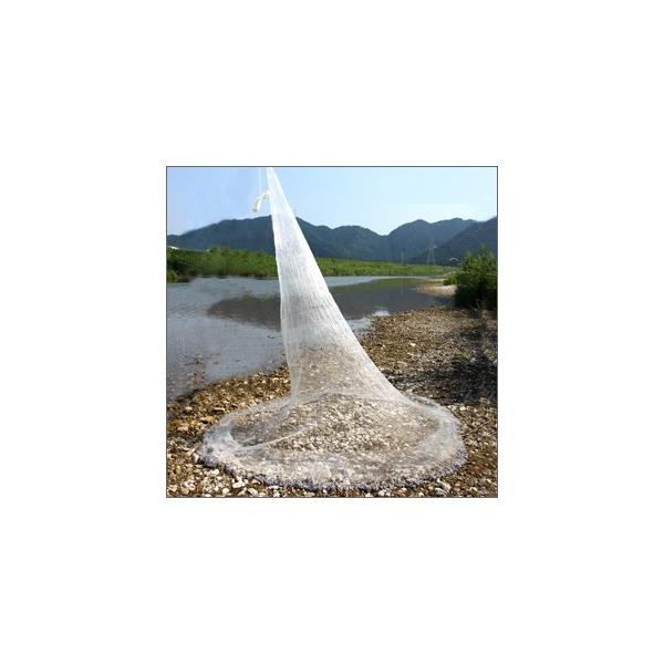 最高の網地・材料を使用し、投網の命とも言える広がりを重視した継ぎ段数のある設計をしております。対象魚：稚鮎、ワカサギ、ハエ、ハヤ使用糸：1.0-1.0号結節：シングル 半目：6mm1目：12mm節数：26クサリ廻り目数：1200重量：3.6...