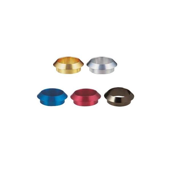 リールシートTBS-16・SBS-16・KNタイプ用凸型アルミ製ワインディングチェックです。HL&amp;KNタイプはフロントグリップごと回転するため、接着面が平らな固定用ワインディングチェックを使用すると、簡単に取れてしまいます。そこで、...