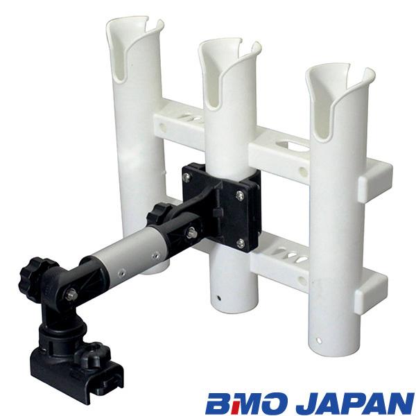 3連ロッドホルダー（一体型）にレールスライダーベースが付属したアルミレール対応のセットです。付属のエクステンドアームでレールからロッドホルダーまでの距離や角度を調節する事が可能です。【スペック】■材質：樹脂/アルミ　■ホルダーサイズ：W32...
