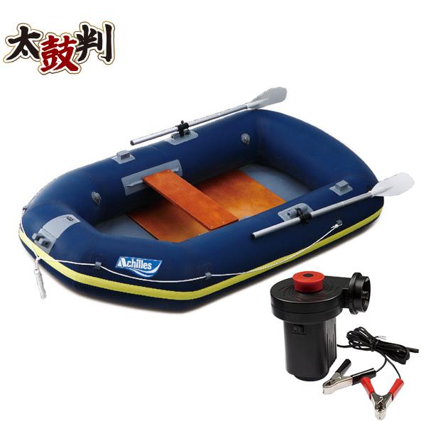 【セット内容】・ボート本体 ECU2-921(予備検査無)・BMOパワフルエアーポンプ・椅子板・フットポンプ・オール・キャリーバッグ・リペアキット【ボートスペック】・全長：220cm・全幅：126cm・自重：16.5kg・カラー：ネイビーブ...