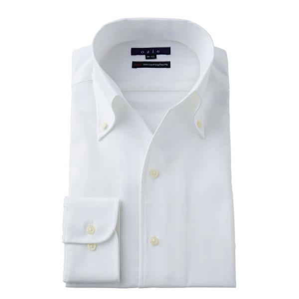 120番手双糸のプレミアムコットン使用+イージーケア加工付き！エレガントなノータイ専用シャツスーツやジャケットで上品にカーディガンやニットできれい目カジュアルにシャツ1枚でラフにノーネクタイで臨むパーティーシーンにも！ホワイト　白■素材：　...