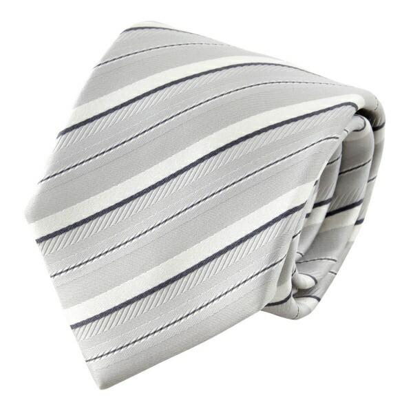 結婚式や披露宴に最適なシルバーベースのネクタイ！！日本製のシルク100％使用上質ネクタイです。スーツ・ディレクターズスーツ・モーニングコートにと、正礼装・準礼装・略礼装すべてに使用可能です。■素材：シルク100％■柄：ジャガード織・レジメン...