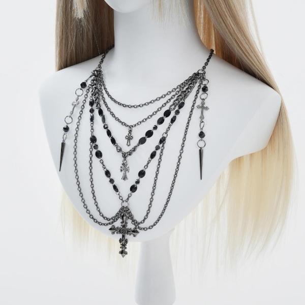 退廃的な美の残響漂うヴァーサタイルネックレスがクローチェから新登場!!細部に至るまで、拘りを散りばめた、重厚なデザインの為、大変おすすめのアイテムです?カニカンを留め外すことにより、お好みで様々なアレンジをお楽しみいただけます。普段のコーデ...