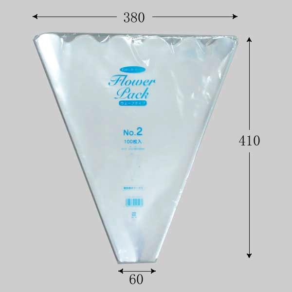 ●商品コード：010306-1032●JAN：4547432425460●入数：2,500枚●単価：8.02円/1枚(税込)●サイズ… 厚さ：0.028mm 高さ：410mm 上巾：380mm 下巾：60mm●商品説明：花束用のフラワーラッ...