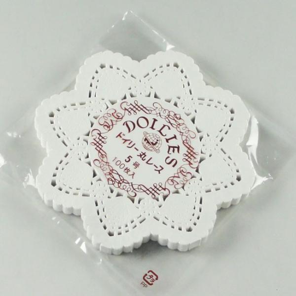 ●商品コード：061114-0661●JAN：4589606010027●入数：100枚●単価：3.02円/1枚(税込)●サイズ… 直径：128mm●商品説明：洋菓子やケーキなどに敷く丸型の紙レースペーパーです。