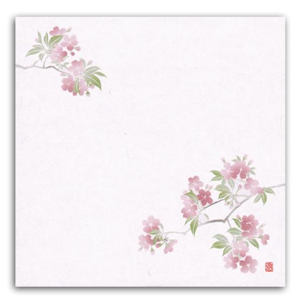 ●商品コード：061123-2151●JAN：4580160670511●入数：100枚●単価：6.68円/1枚(税込)●サイズ… 縦：150mm 横：150mm 紙質：無蛍光和紙●商品説明：耐油性・軽はっすい性がある雲流和紙に季節絵柄を施...