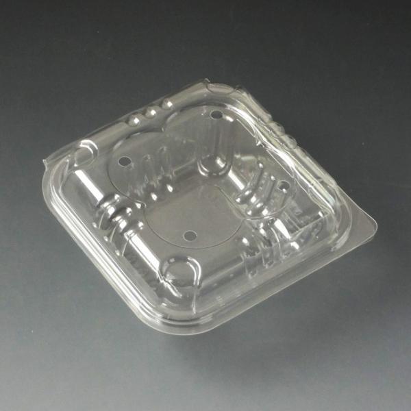 ●商品コード：061412-1701●入数：1,500枚●単価：9.48円/1枚(税込)●サイズ… 外寸縦：103mm 横：103mm 内寸縦：85mm 横：85mm 全体高さ：43mm●商品説明：目安：ミニトマト・チェリー約80g。