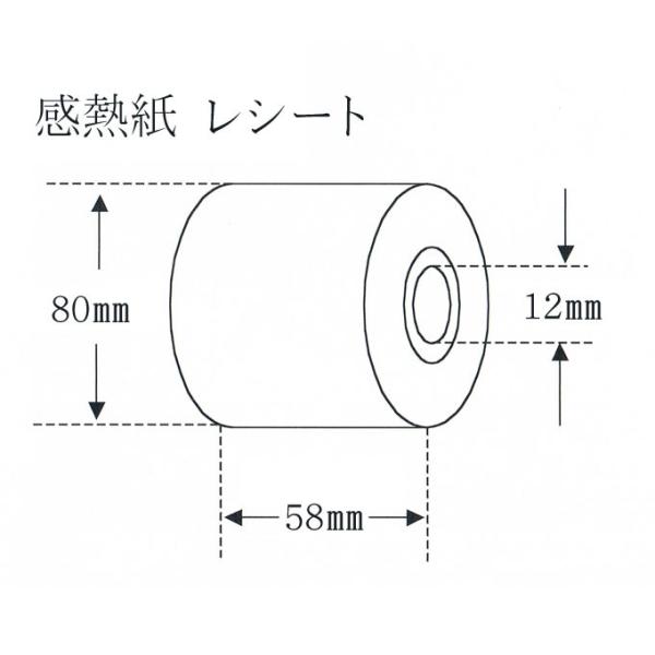 ●商品コード：070312-0232●JAN：●入数：5巻●単価：181.4円/1巻(税込)●サイズ… 厚み：75μ 幅：58mm 直径：80mm 内径：12mm 巻数：64m●商品説明：レジ用の感熱紙レシートです。保存性はノーマル（3年〜...