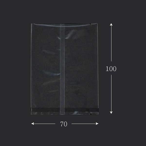 ●商品コード：100501-0381●JAN：4977017504332●入数：100枚●単価：4.58円/1枚(税込)●サイズ… 厚み：52μ 巾：70mm 長さ：100mm●商品説明：ガスバリア性に優れた高透明の平袋です。