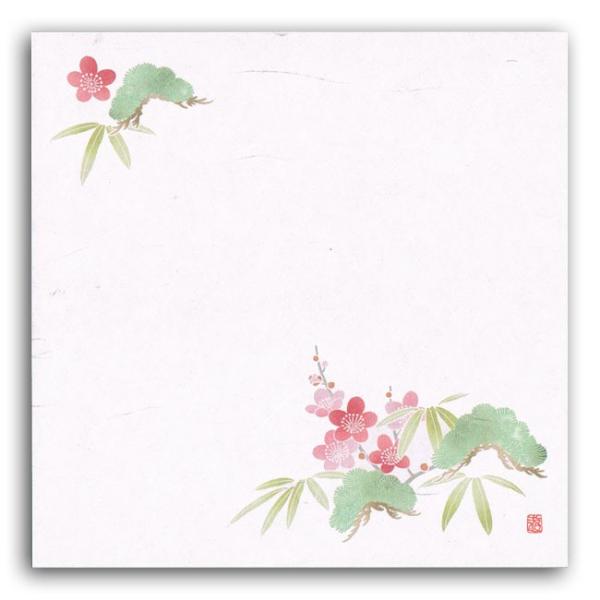 ●商品コード：120101-0301●JAN：4580160670344●入数：100枚●単価：6.68円/1枚(税込)●サイズ… 縦：150mm 横：150mm 紙質：無蛍光和紙●商品説明：耐油性・軽はっすい性がある雲流和紙に季節の絵柄を...