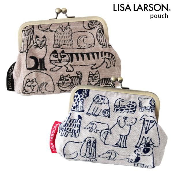 LISA LARSON リサラーソン リサ・ラーソン 北欧 デザイン ゴブラン織り がま口 ポーチ コスメポーチ 化粧ポーチ 小物入れ  たっぷり 大き目 動物 キャラクター 猫 ねこ スケッチキャット 犬 いぬ スケッチドッグ【製品仕様】...