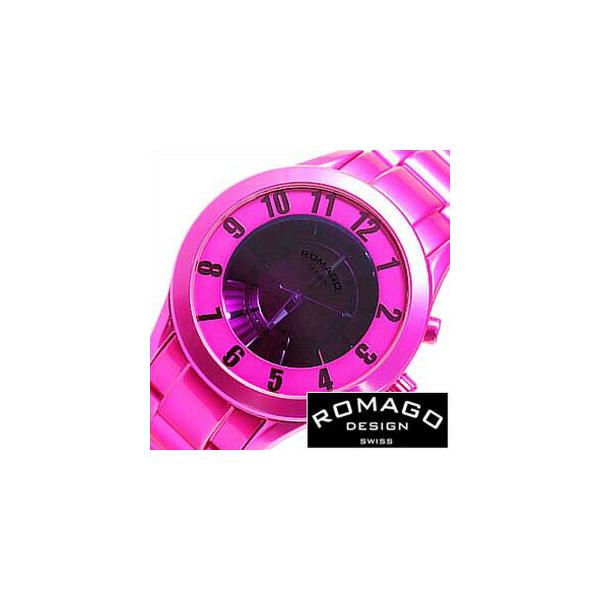 ロマゴ デザイン ROMAGO DESIGN 腕時計 スーパーレジェーラ メンズ【型番】RM028-0287AL-PK【ケース】材質：アルミニウム サイズ：約55×45mm 重さ：約91g【ベルト】材質：アルミニウム ベルト腕周り最大：19...
