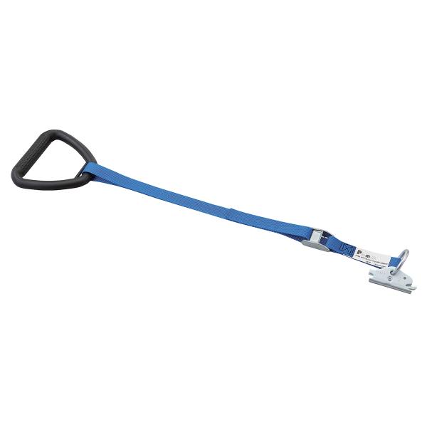 ●Eトラックレールに取り付けて、荷台への乗り降りの補助に！●ベルト長さ調整機能付き！●使用荷重：100kg●全長：400〜800mm(ハンドル130mm＋調整ベルト200〜600mm＋リング50mm＋Eクリップ20mm)●ベルト厚み：1.5...