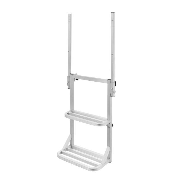 ●簡単にトラック荷台へアプローチ！●アオリや溝に引っ掛けて安全に昇降可能！●ステップ部は角パイプを採用で強度UP！●幅広ステップと伸縮式の両手すり付きで安全性UP！●サイズ：使用時/巾510×奥行320×高さ735〜1325mm●フック巾：...