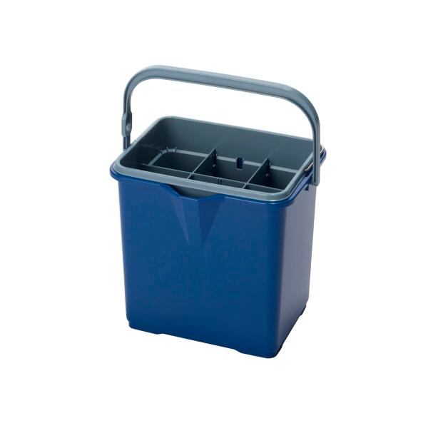 ●濡れた清掃用品を清潔に収納できる二重構造バケツです。●仕切板のセットアレンジで様々な収納スタイルに対応可能。作業シーンに合わせて選べます。●色：ブルー●サイズ：アウターバケツ/巾255×長さ342×高さ309mm　　　　　インナーバケツ/...